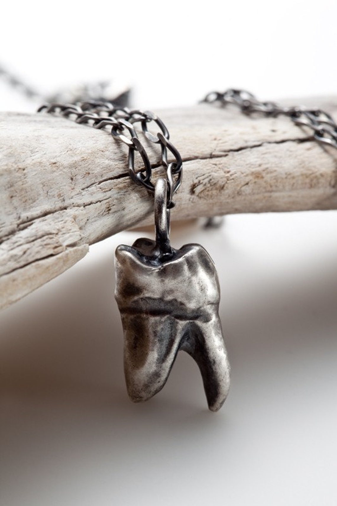 The Molar Tooth Sterling Silver Pendant Necklace Redsofa - Etsy