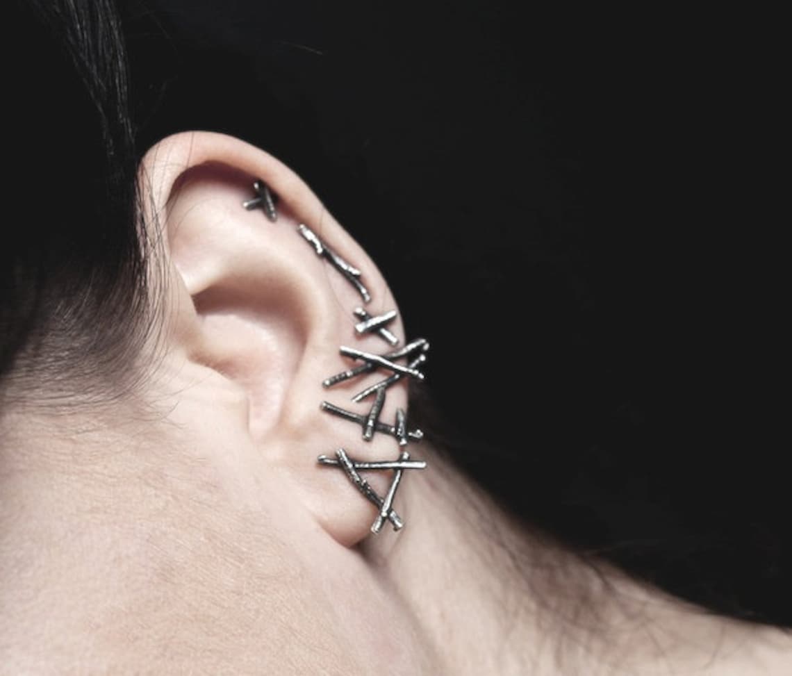 Norse Code Earring Studs Sterling Silver Twigs: Set of 6 - Etsy Canada