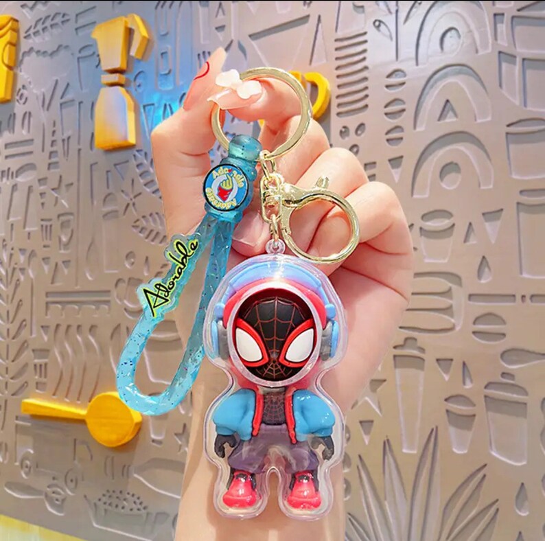 Bag Chain marvel's Spider-man Keychain-adorable Fun-cute Headphone ...