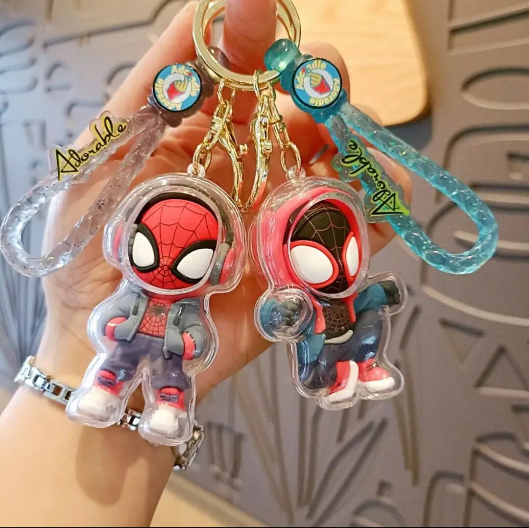 Bag Chain "marvel's Spider-man" Keychain-adorable Fun-cute Headphone ...