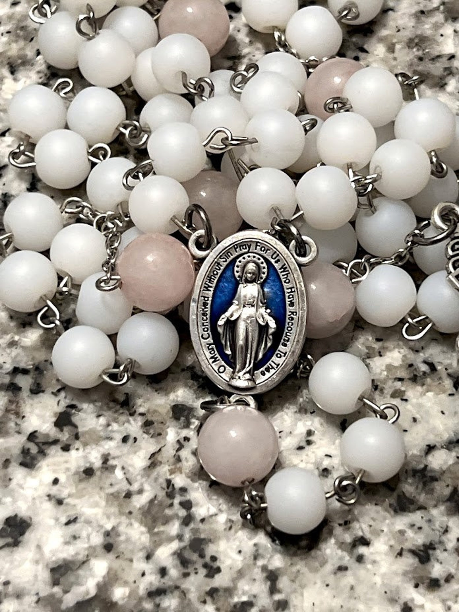 Handmade Catholic Rosary, Rosary, Prayer Beads, Glass Beads, Gift ...