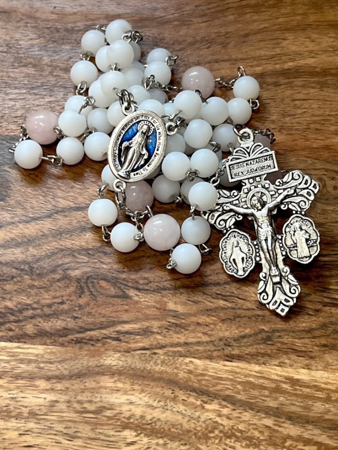 Handmade Catholic Rosary, Rosary, Prayer Beads, Glass Beads, Gift ...