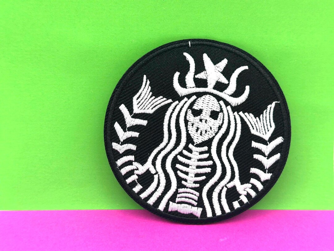Mermaid Skeleton Patch,gothic Siren Iron on Patch,embroidered Patch ...