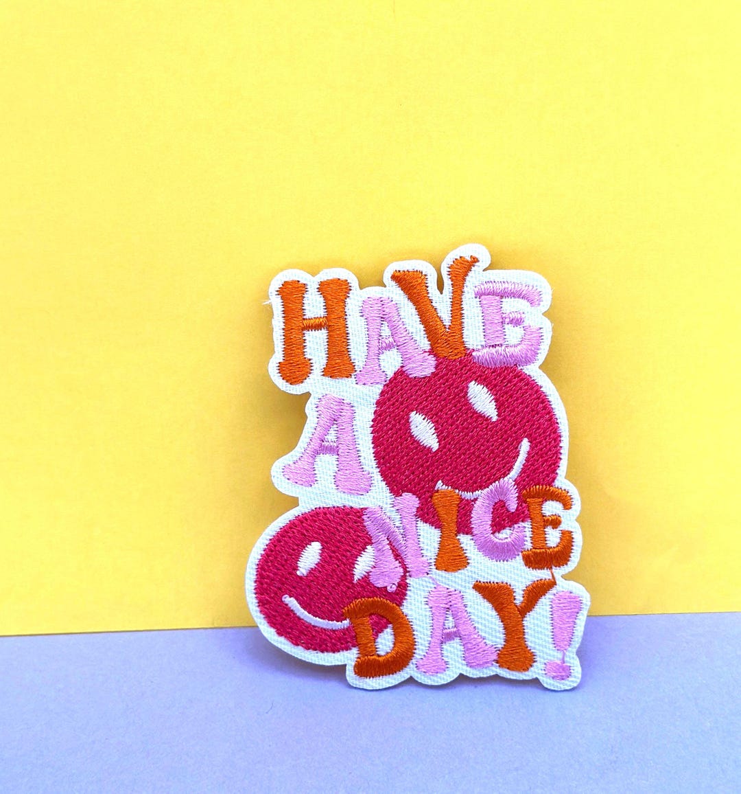 Have a Nice Day Smiley Face Iron on Patch ,embroidered Patch, Funny ...