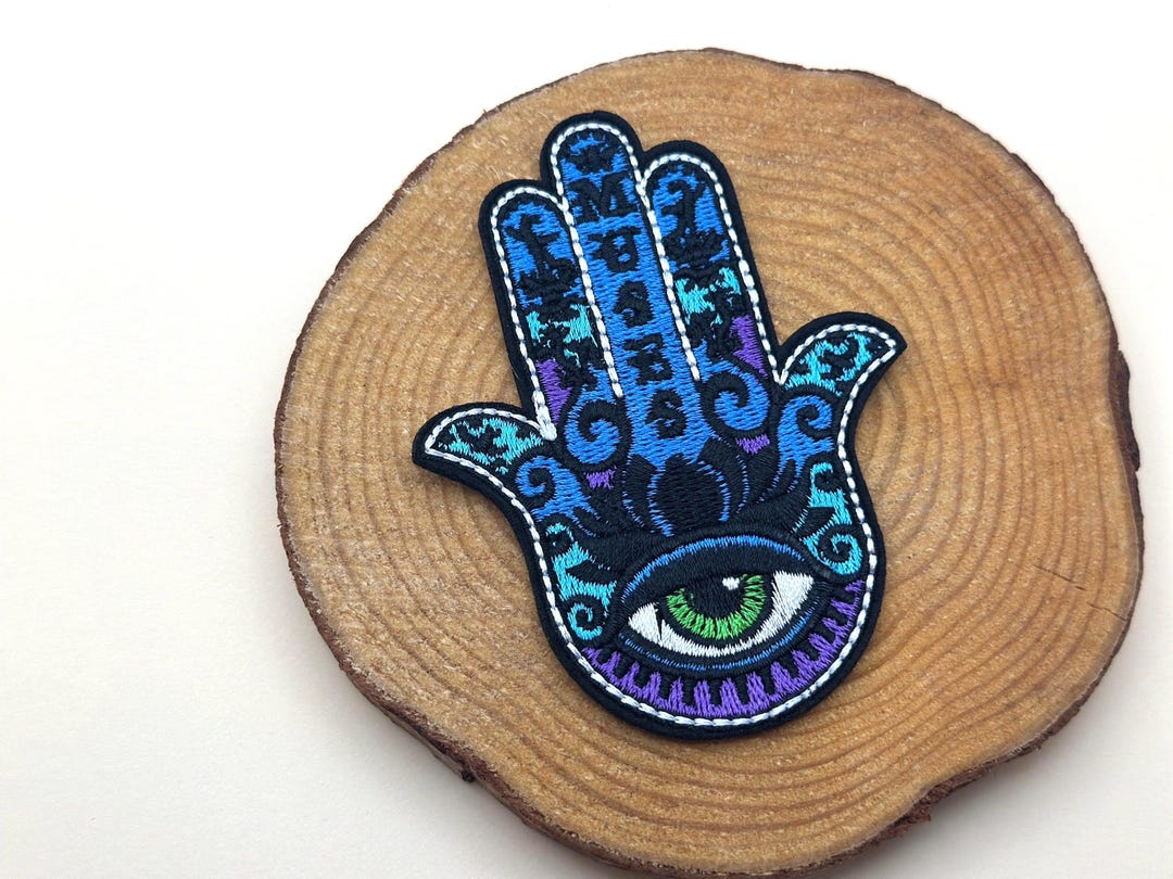 Khamsa Hand Patch: Embroidered Iron-on Applique - Etsy