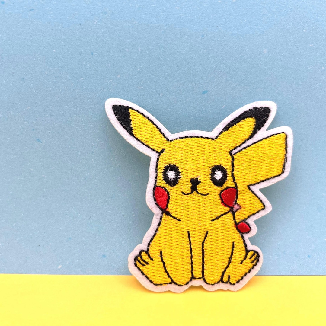 Pikachu Pokemon Patch, Iron on Patch ,embroidered Patch, Funny Patch ...