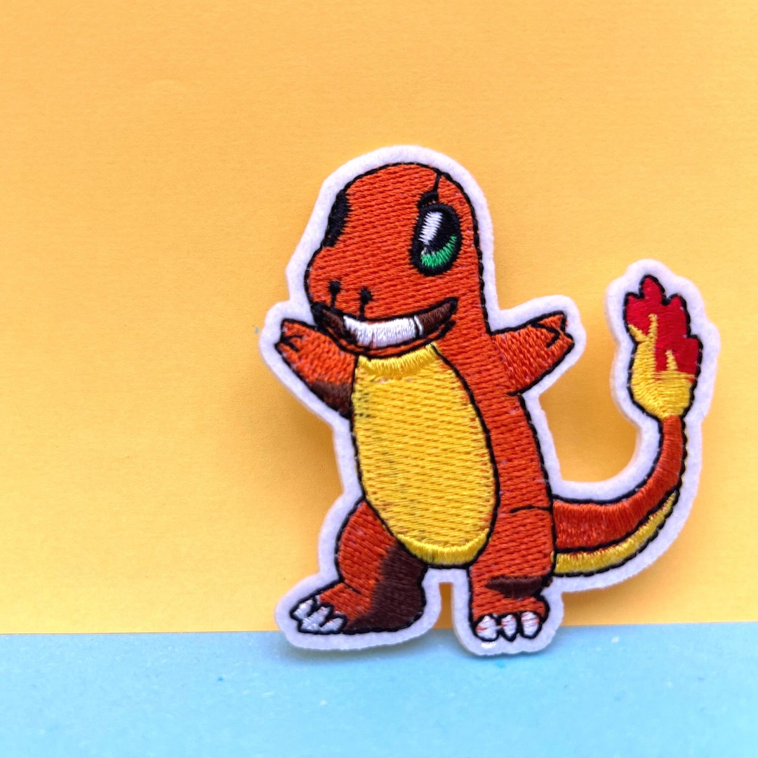 Charmander Fiery Pokemon Patch, Iron on Patch ,embroidered Patch, Funny Patch, Aesthetic Patch ...
