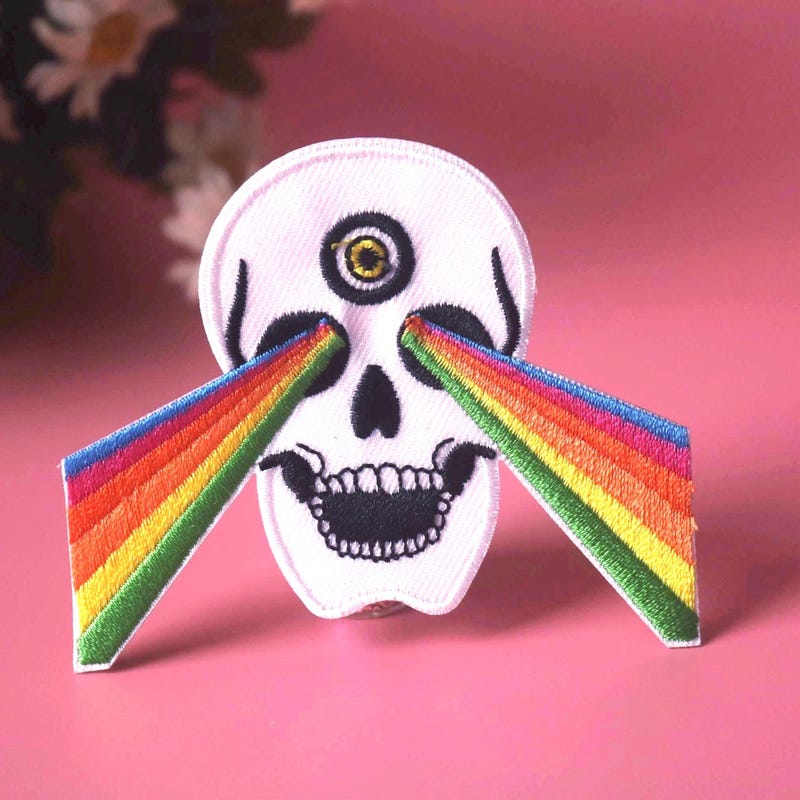 Embroidered Skull Patch - Etsy