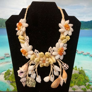Authentic Tahitian Shell Necklace, Crafted in French Polynesia, Island ...