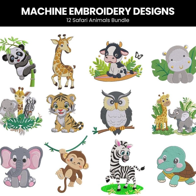 Animal Embroidery - Etsy