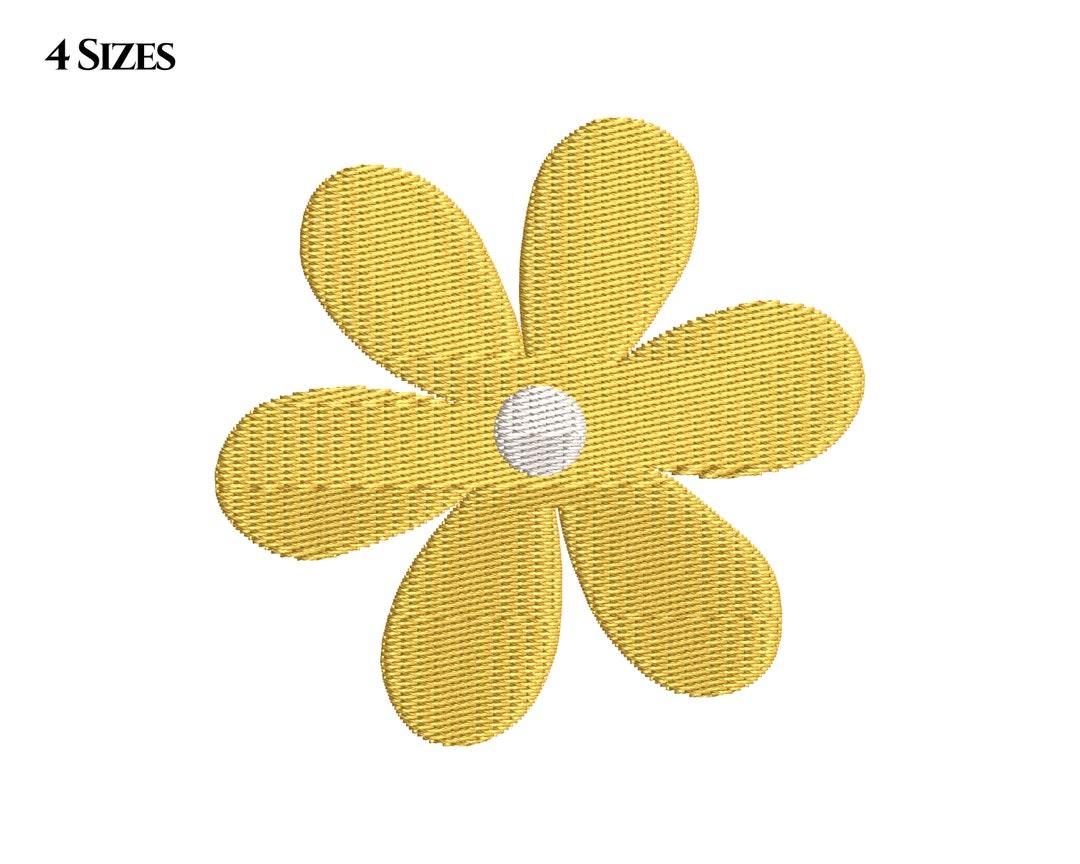 Floral Mini Machine Embroidery Design Cute Flower Embroidery, 4 Sizes ...