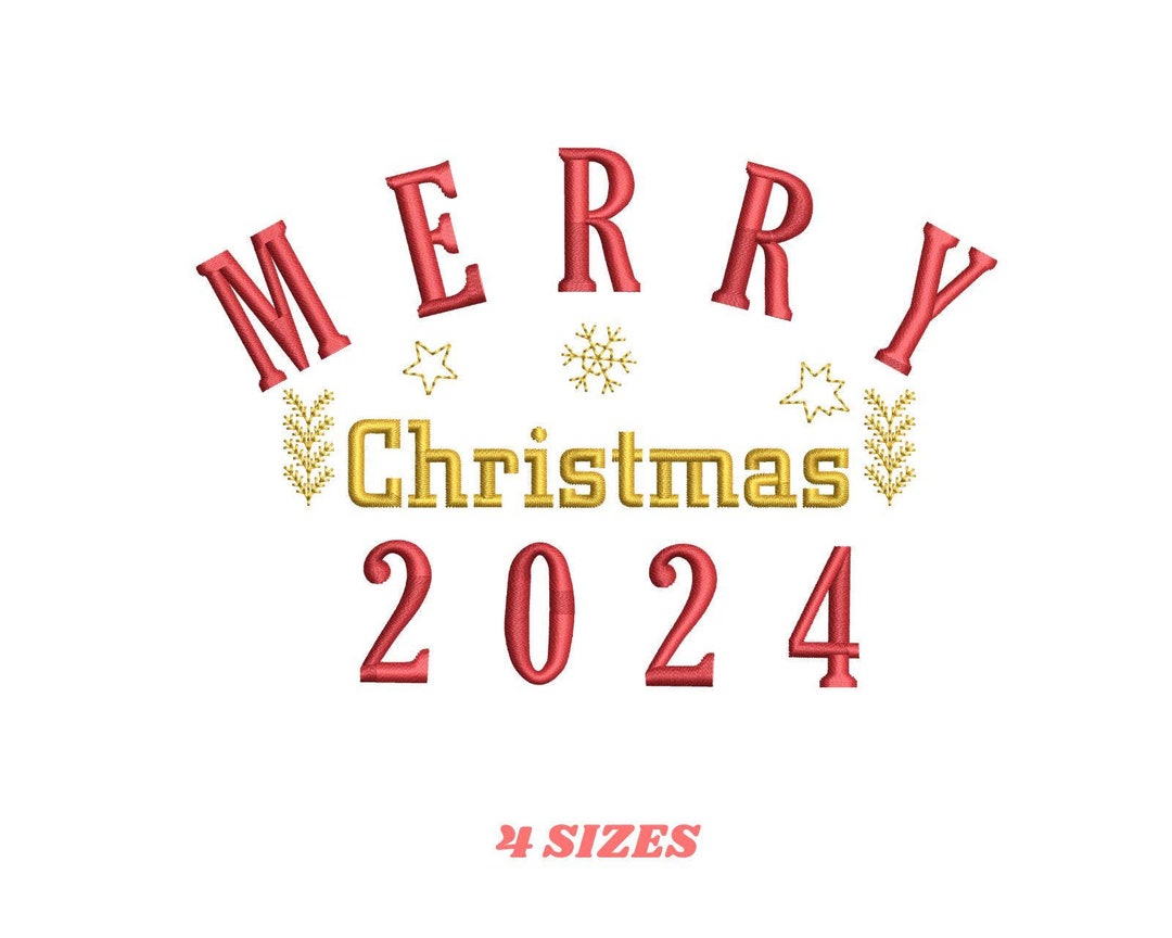 Merry Christmas 2024 Embroidery Christmas Machine Embroidered Designs ...