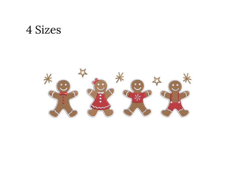 Gingerbread Cookies Embroidery - Christmas Baking Gingerbread Machine ...