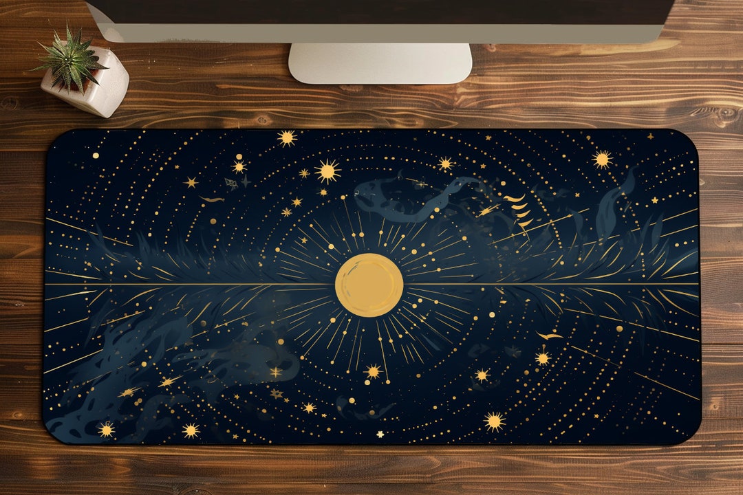 Celestial Desk Mat, Large Moon Desk Mat, Night Sky, Constellations ...