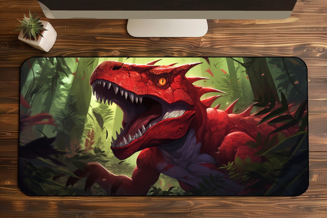 Cute Dinosaur Desk Mat, Kawaii Dinosaur Desk Pad, Big Gaming Mousepad ...