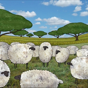 Greener Pasture - Signed Digital Illustration Art Print 8X10 Inch ...