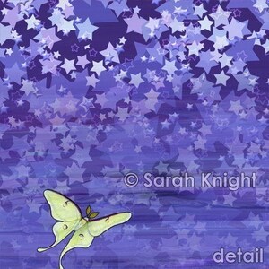 Violet Night Signed Digital Illustration Art Print 8X10 Inch, Luna ...