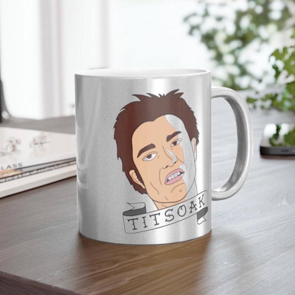 Funny Twilight Edward Cullen Mug, This is the Skin of a Killer, Titsoak ...