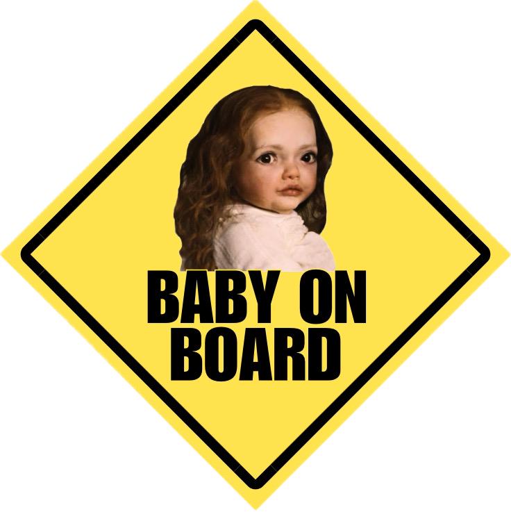 Renesmee Cullen Baby on Board Sticker for Car, Funny Twilight Lover ...