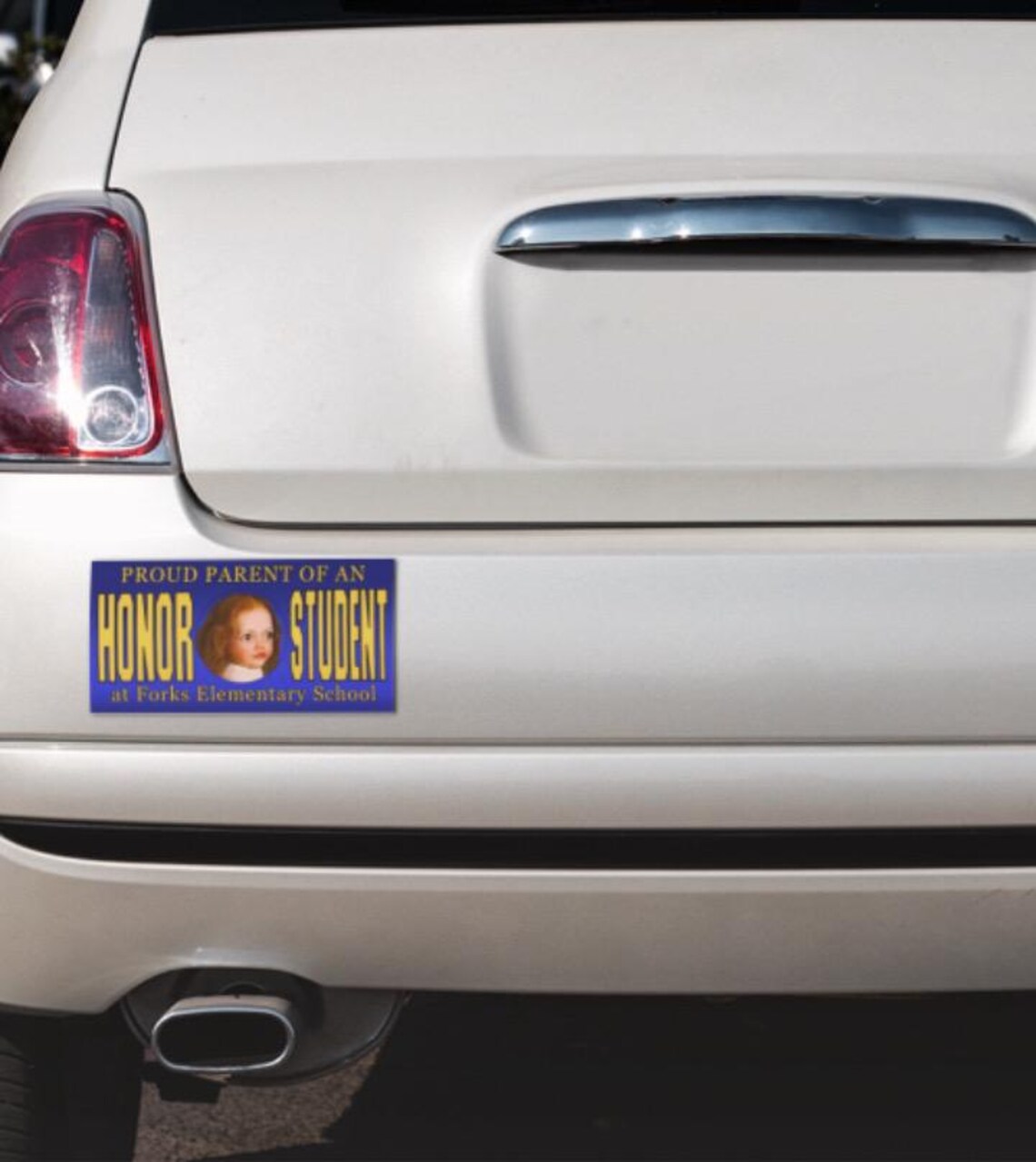 Twilight Renesmee Doll Bumper Sticker, Funny Honor Roll Student Sticker ...