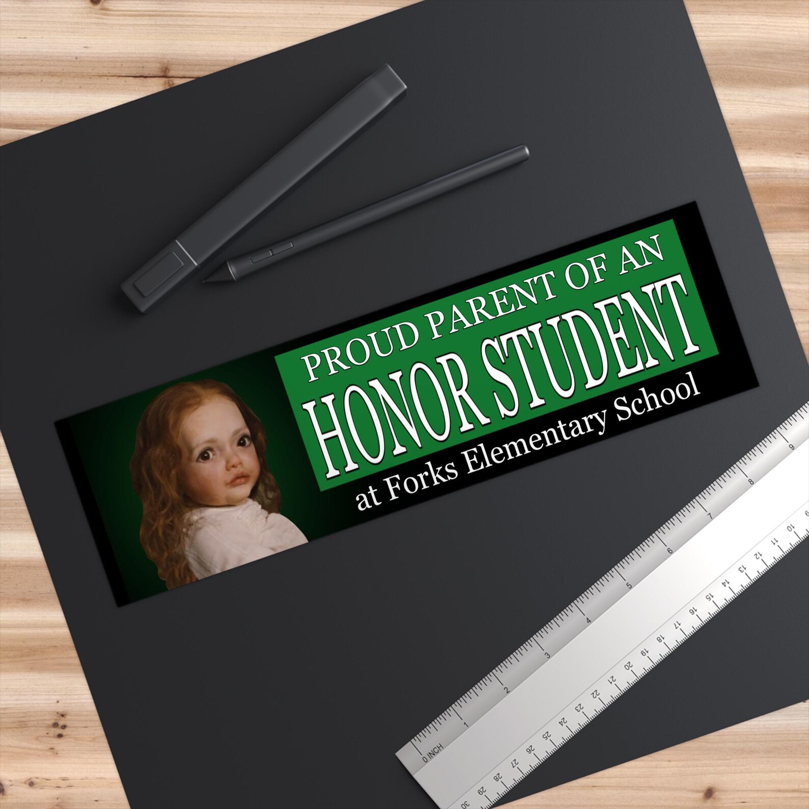 Twilight Renesmee Doll Bumper Sticker, Funny Honor Roll Student Sticker ...