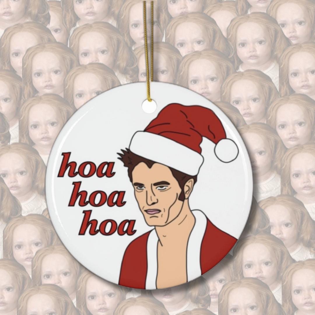 Edward Cullen Christmas Ornament, Hoa Hoa Hoa, Funny Twilight Gift for ...