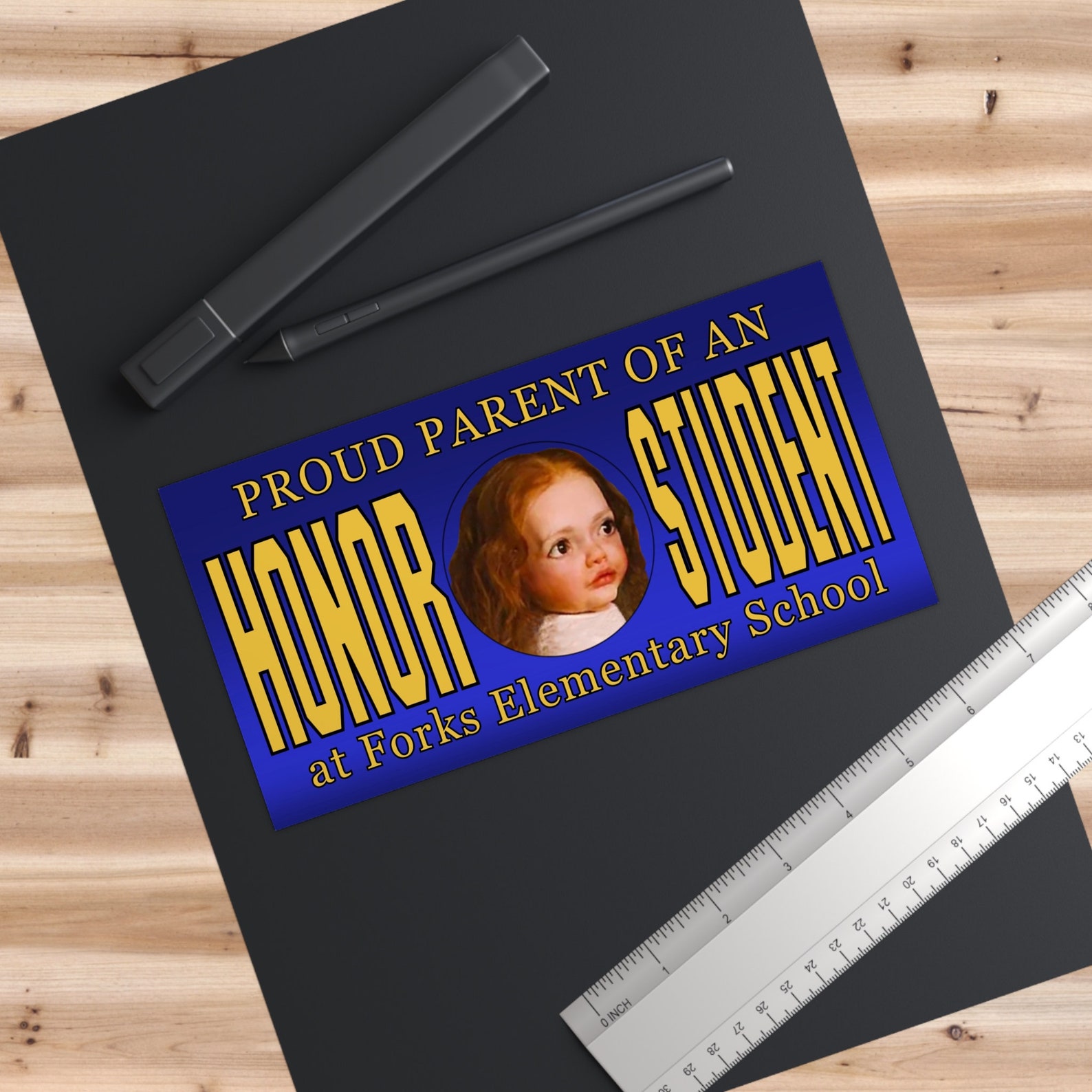 Twilight Renesmee Doll Bumper Sticker, Funny Honor Roll Student Sticker ...