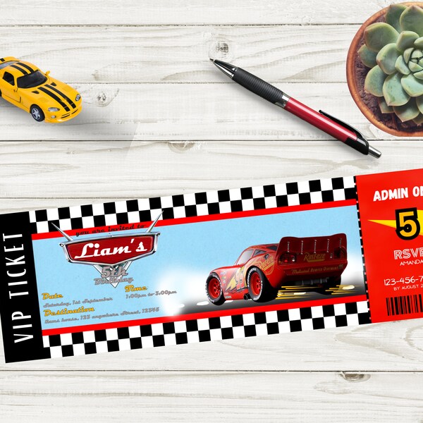 Cars Ticket - Etsy