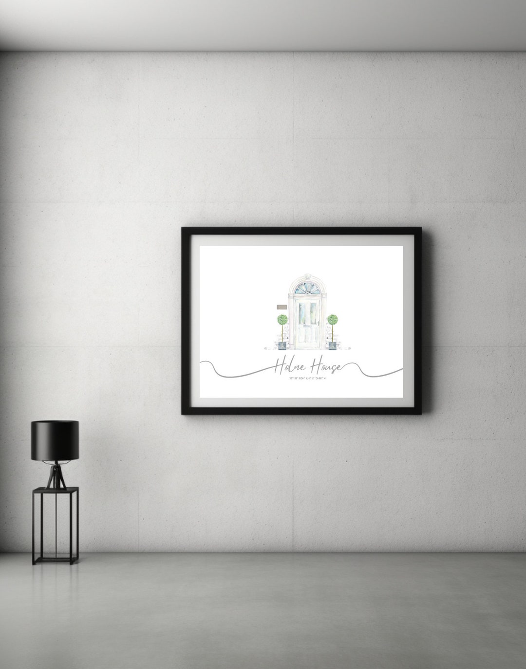 Custom Personalised Front Door Family Home Digital Print, New Home Gift ...