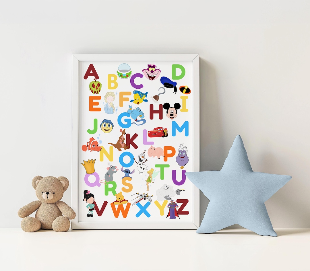 Alphabet Poster Printable Wall Art ABC Poster Mickey Mouse Magic ...