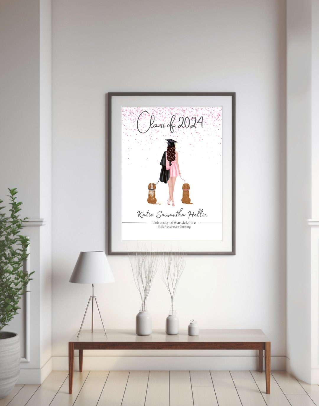 Custom Graduation 2024 Print, Personalised University Graduate Wall Art ...