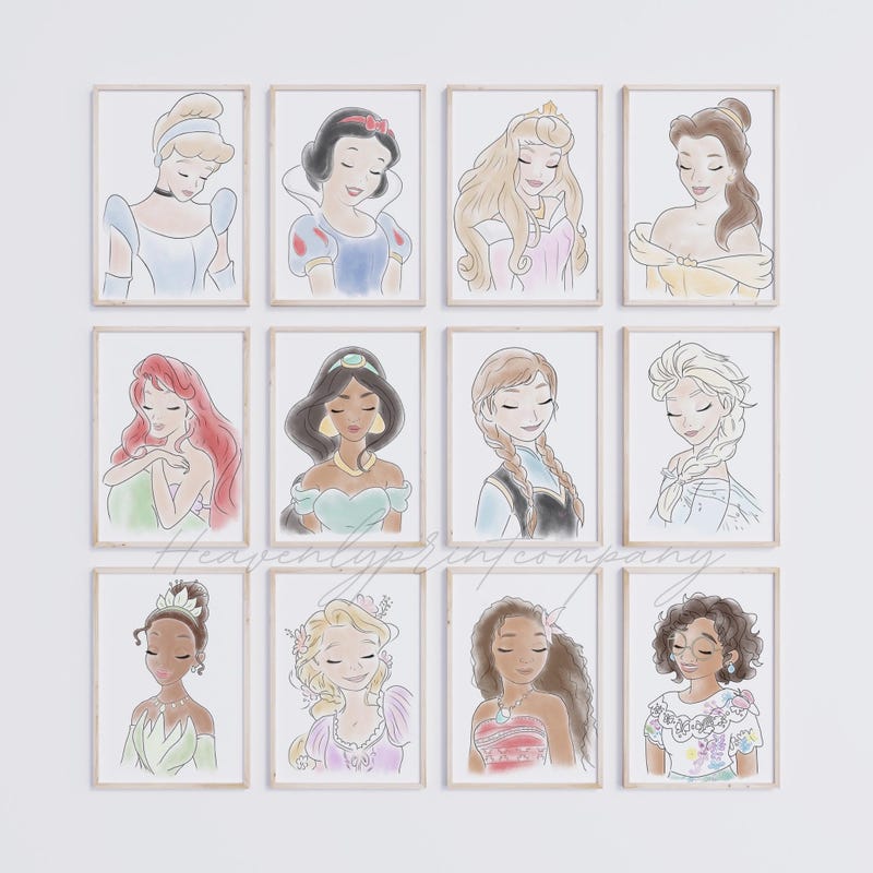 Princess Water Print - Etsy