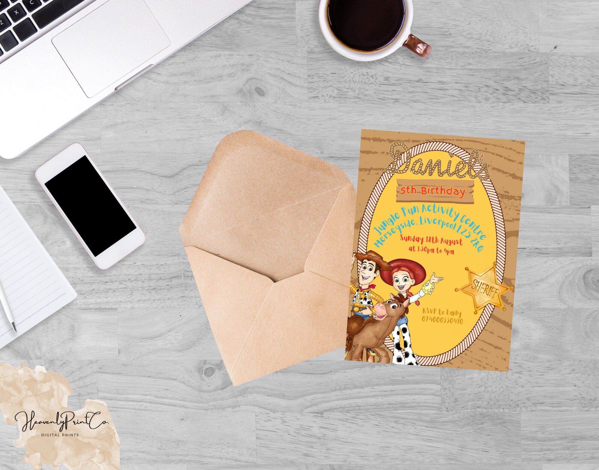 Personalized Toy Story Invitation, Woody Birthday Invitation Template ...