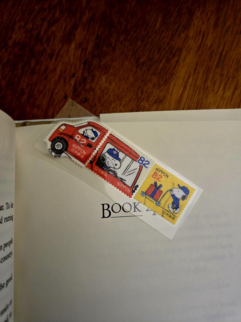 Snoopy/peanuts Vintage Postage Stamp Bookmark - Etsy