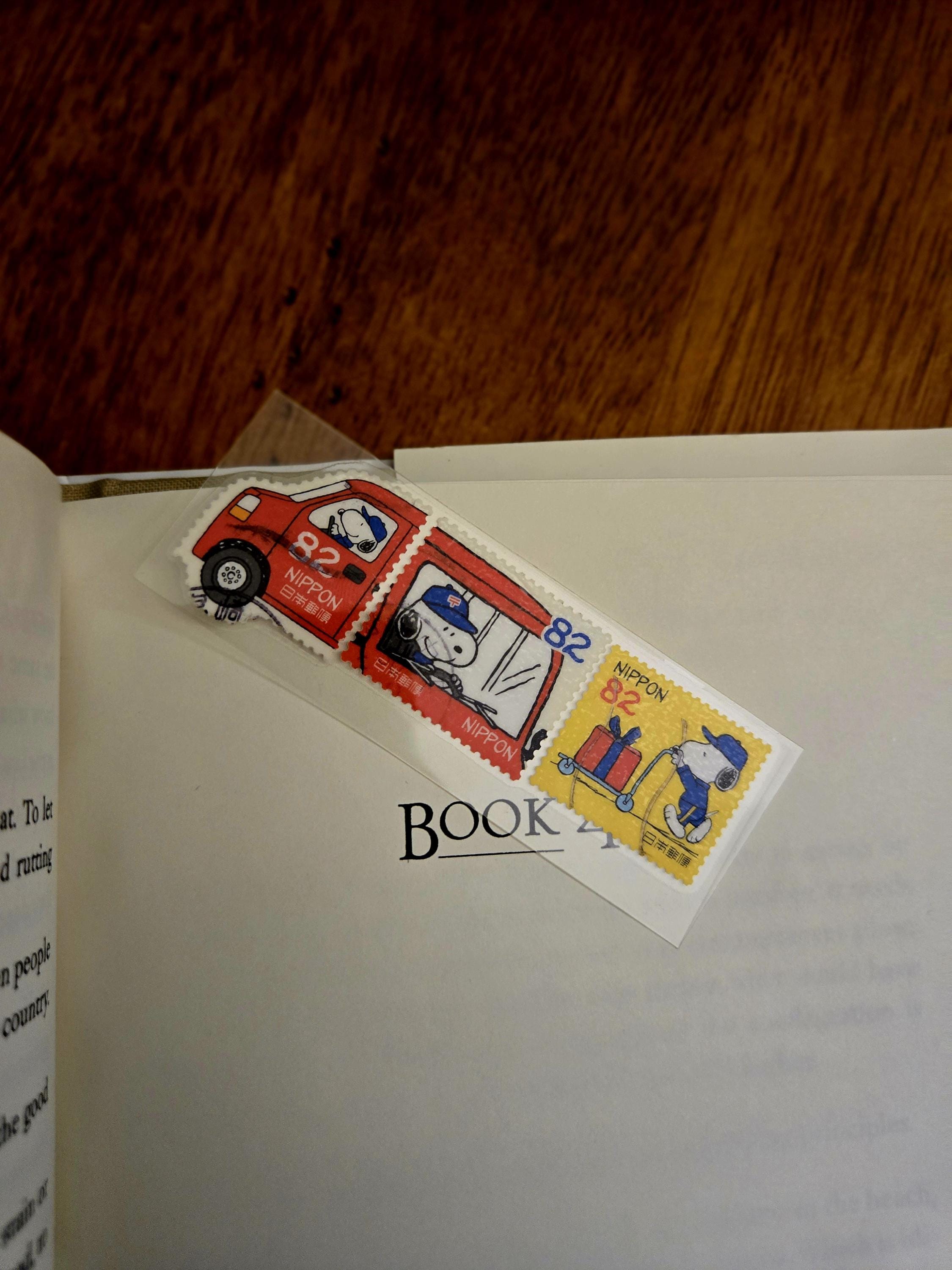 Snoopy/peanuts Vintage Postage Stamp Bookmark - Etsy