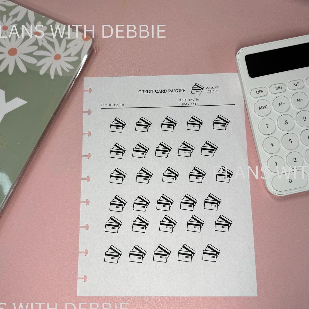 Printable Credit Card Tracker Classic Happy Planner Template - Etsy