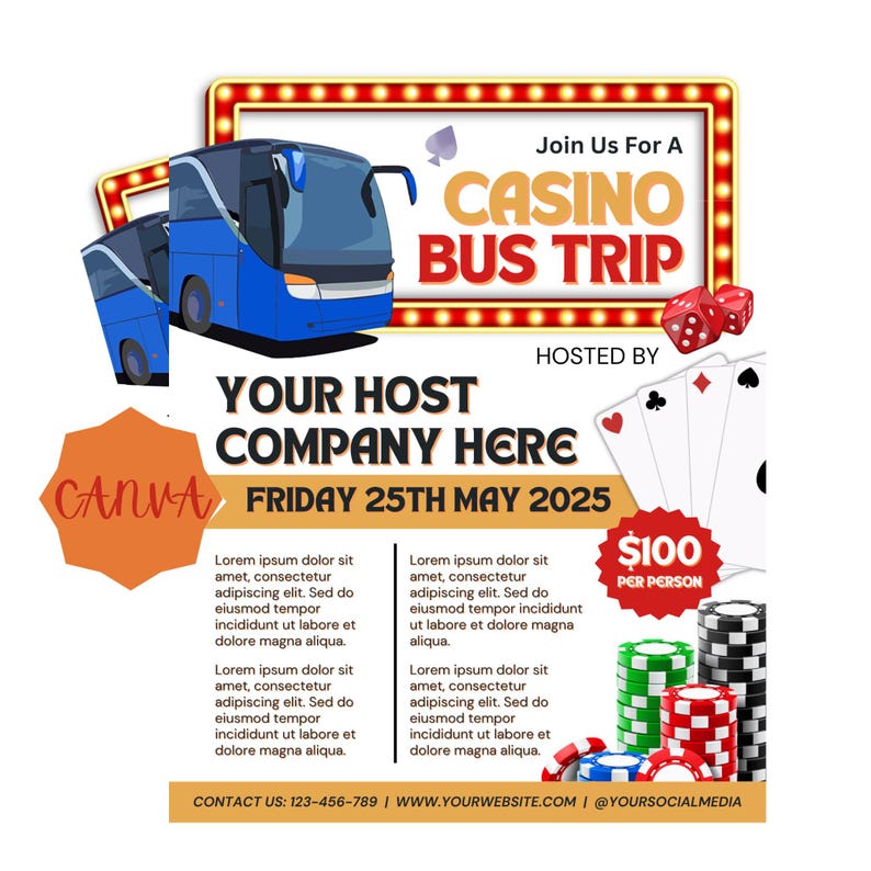 Party Bus Flyer | Editable Birthday Invitation | Digital Download ...