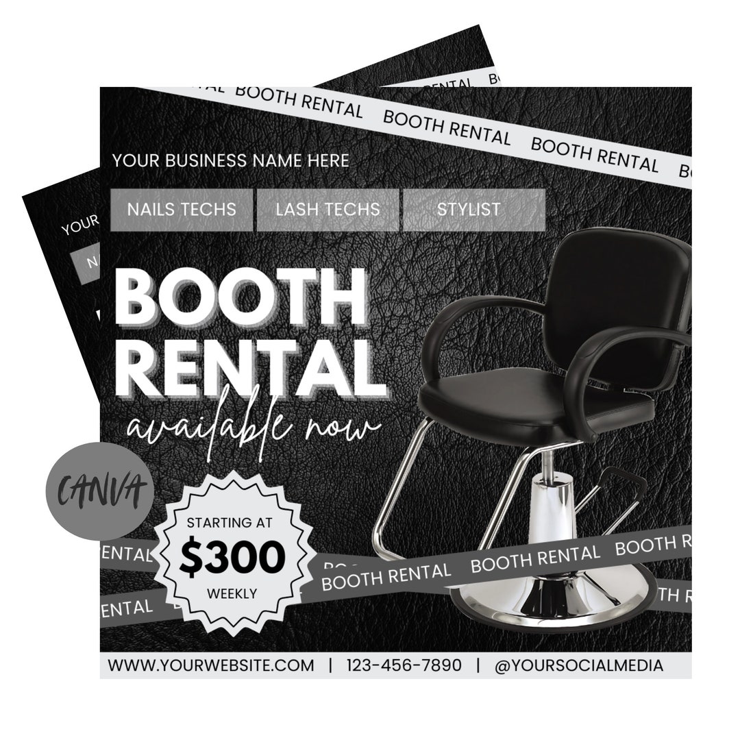 Booth Rental Flyer | Salon Booth Rental Flyer | Marketing Flyer ...