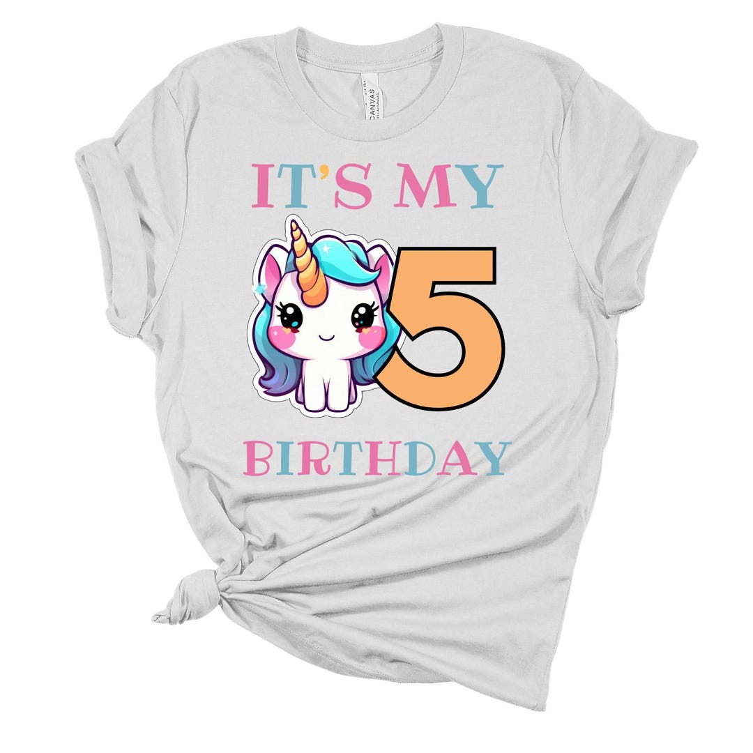 5TH Unicorn Png | Birthday Girl Clipart | Unicorn Birthday SVG ...