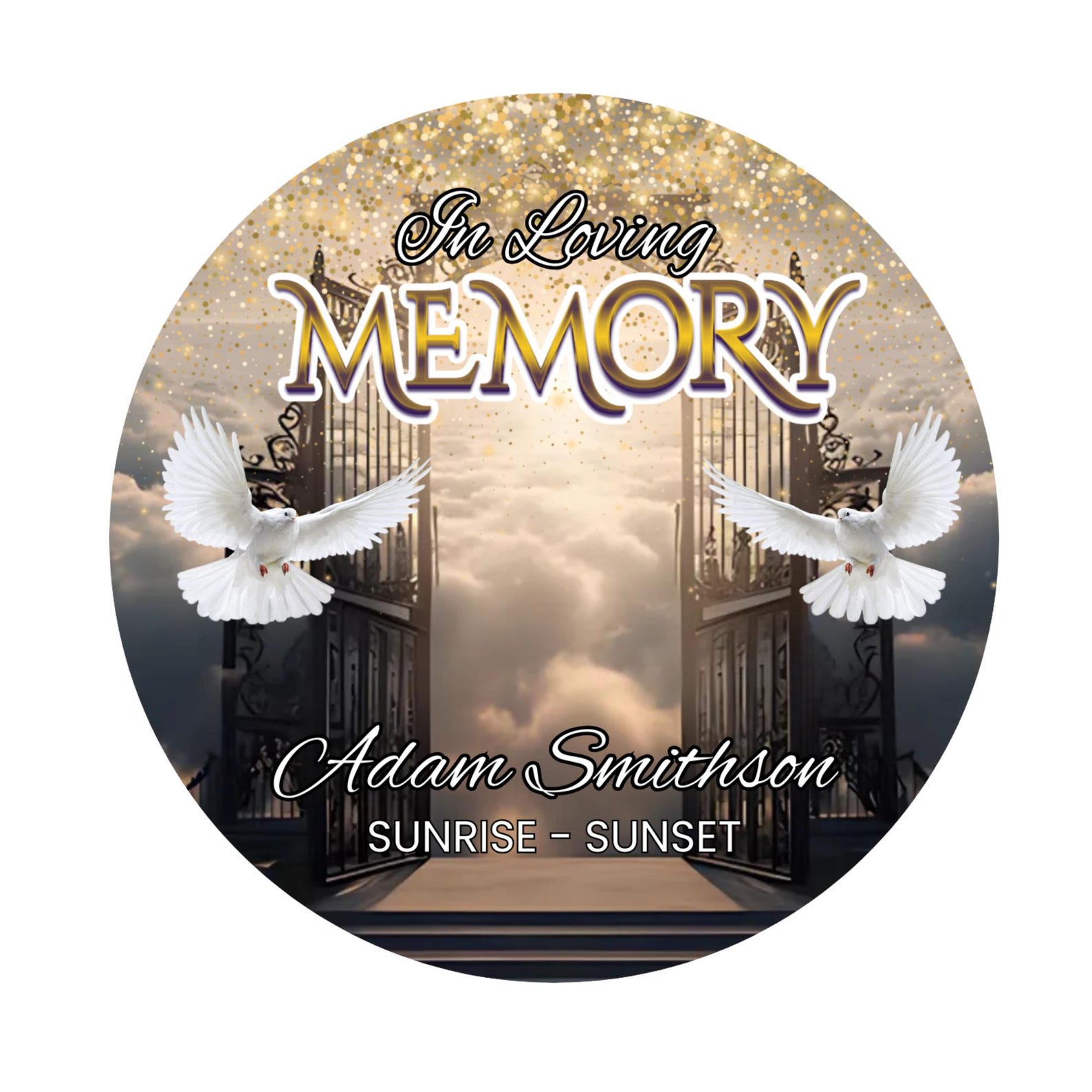 Memorial Button Template Canva | in Loving Memory Button Template ...
