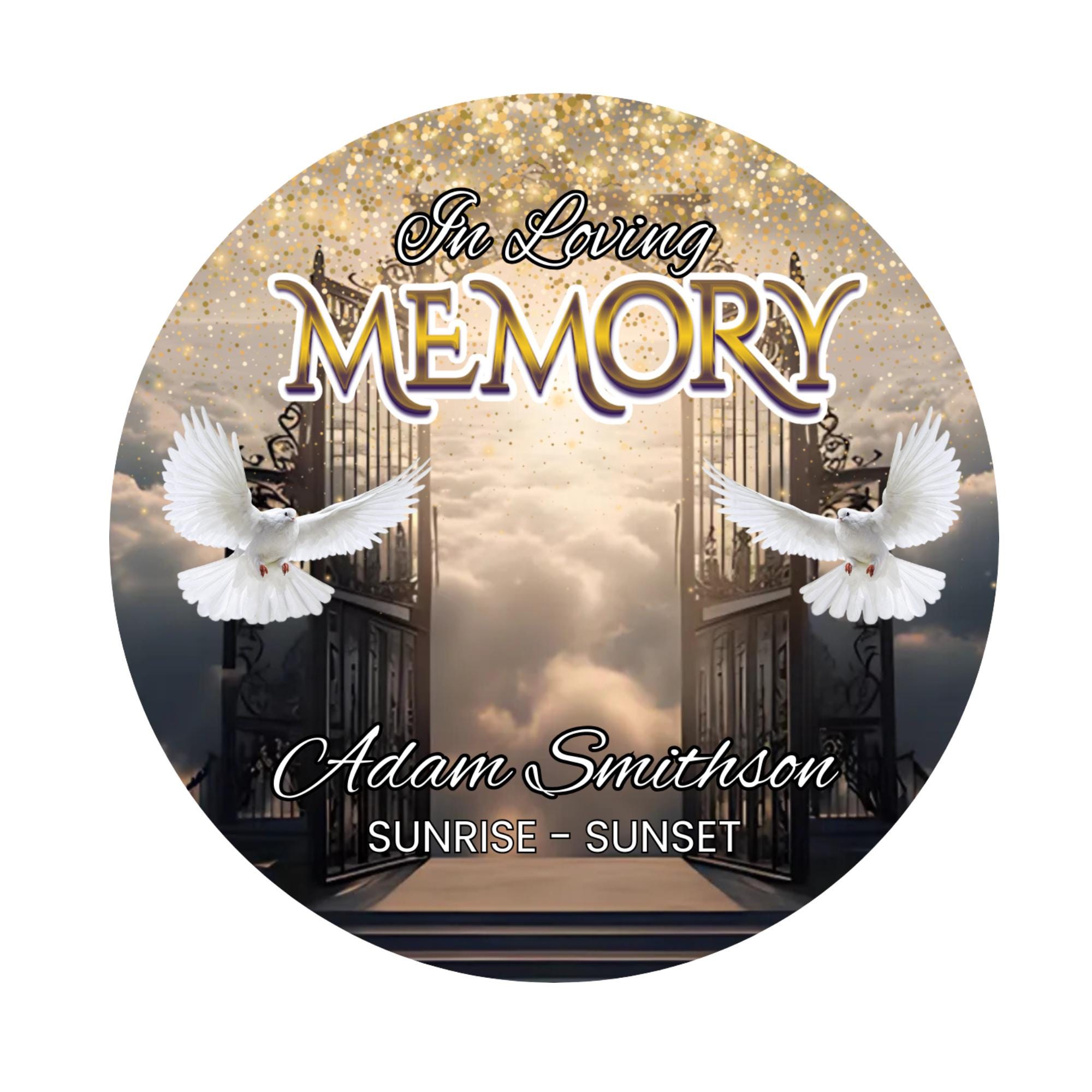 Memorial Button Template Canva | in Loving Memory Button Template ...