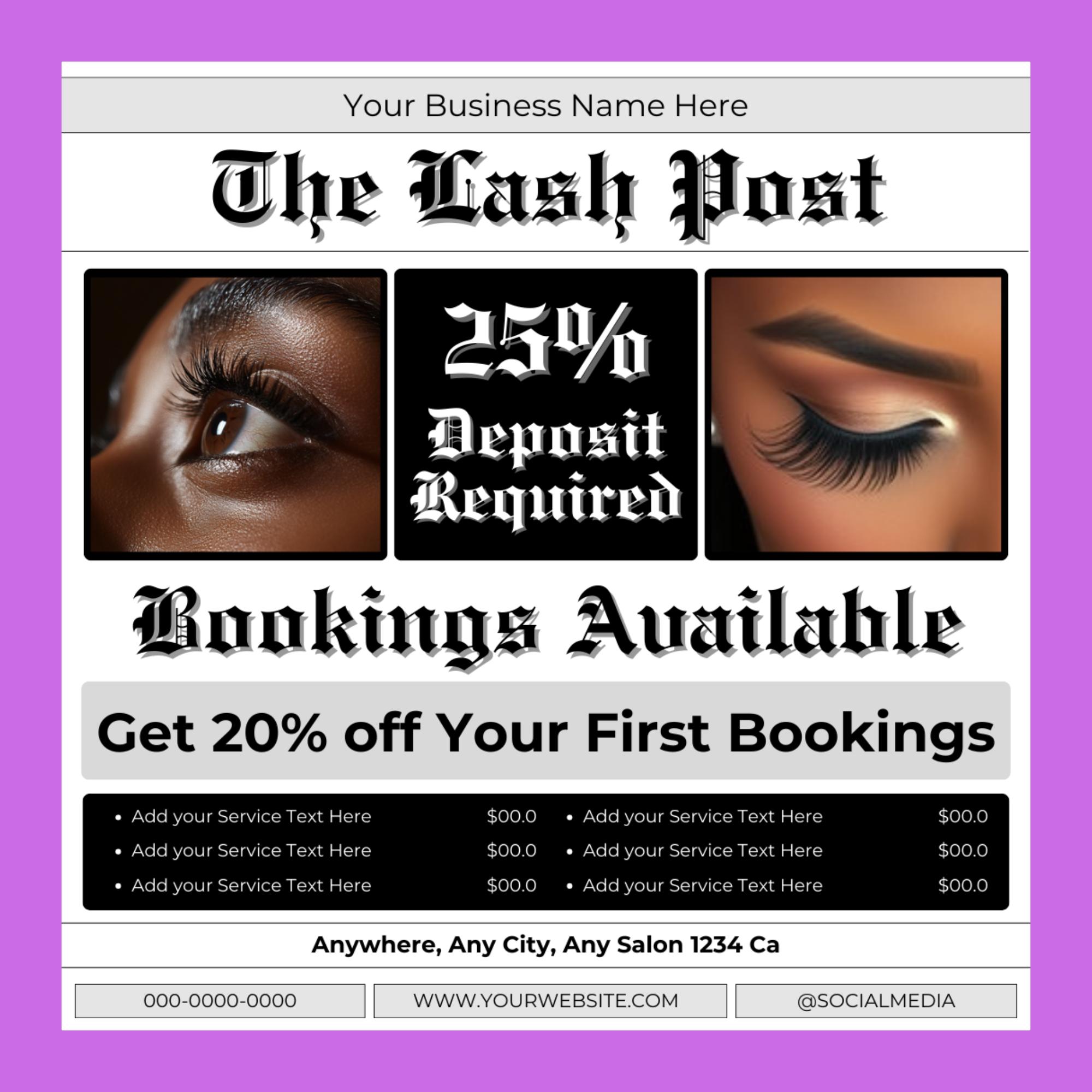 Beauty Newspaper Template | Editable Canva Design for Salons | Business ...