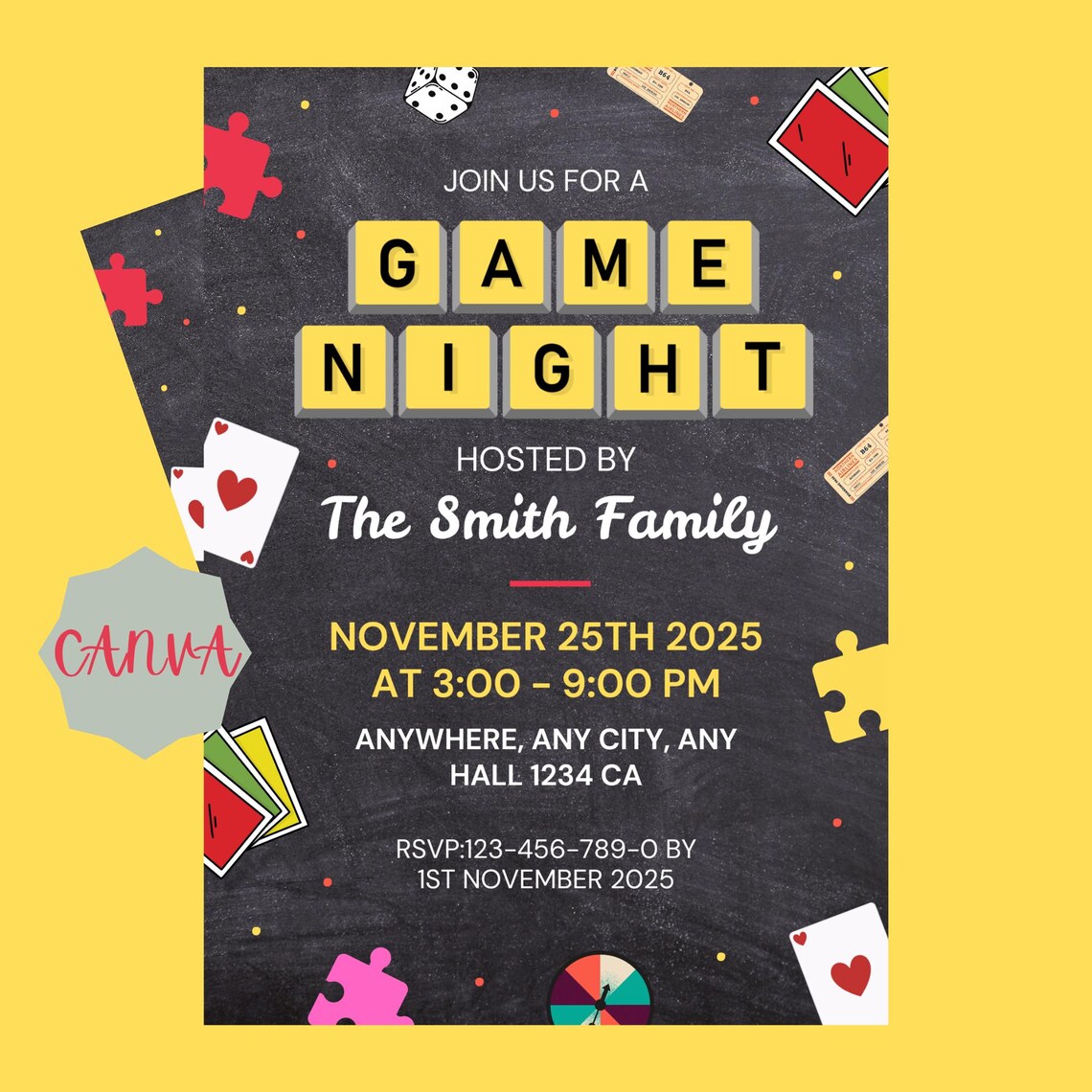 Trivia Night Flyer | Editable Invitation Template | Instant Download ...