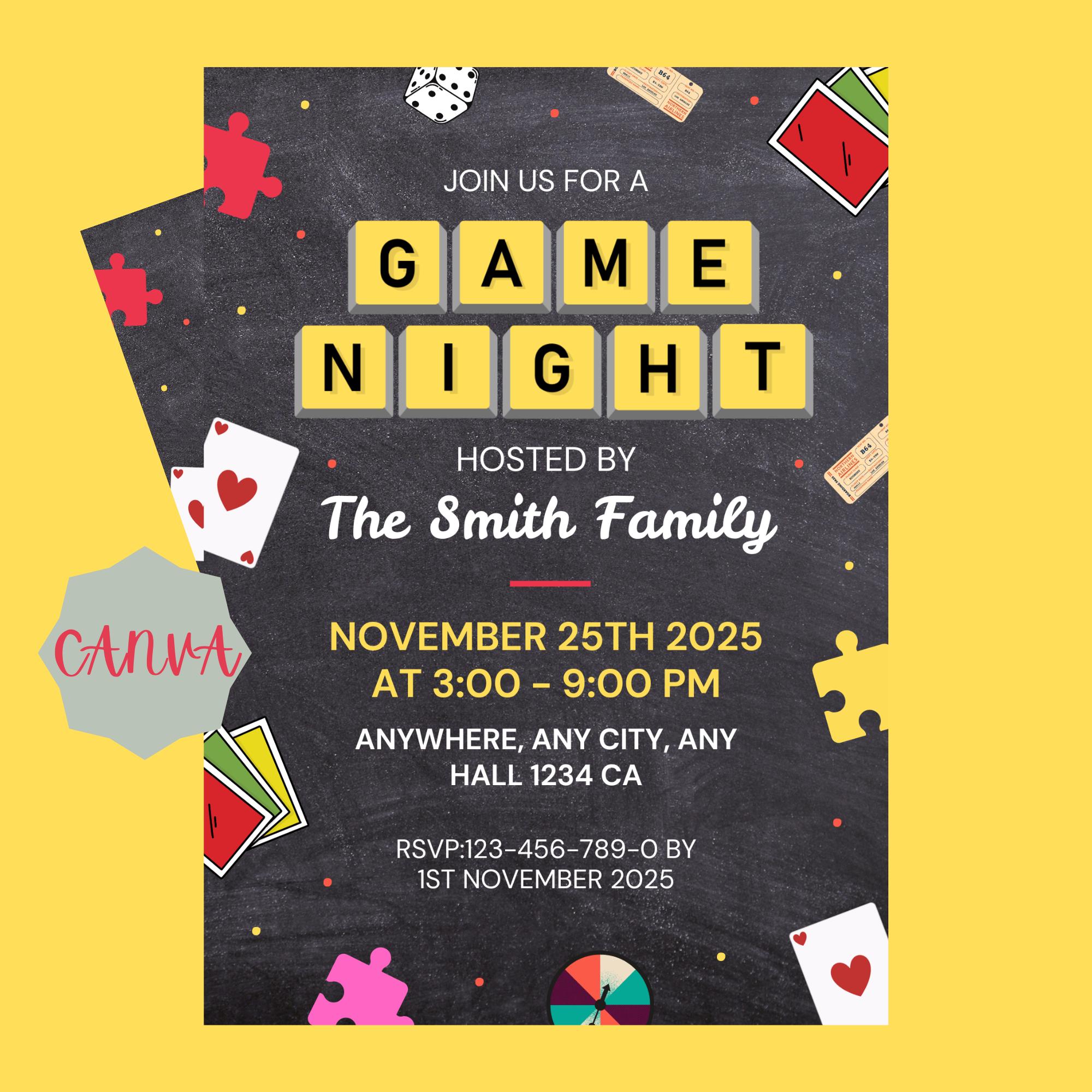Trivia Night Flyer | Editable Invitation Template | Instant Download ...