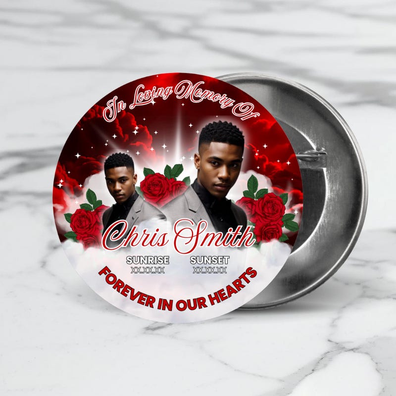 Red Memorial Pin Png - Etsy