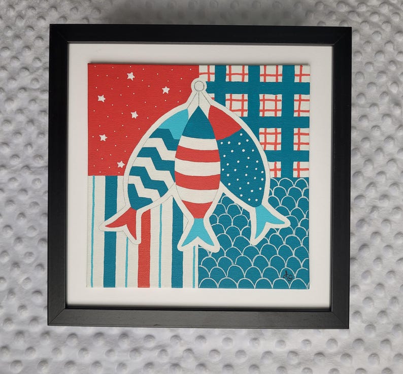 Print Ocean Wall Art for Nursery Decor Vibrant Colours Nautical Nursery ...