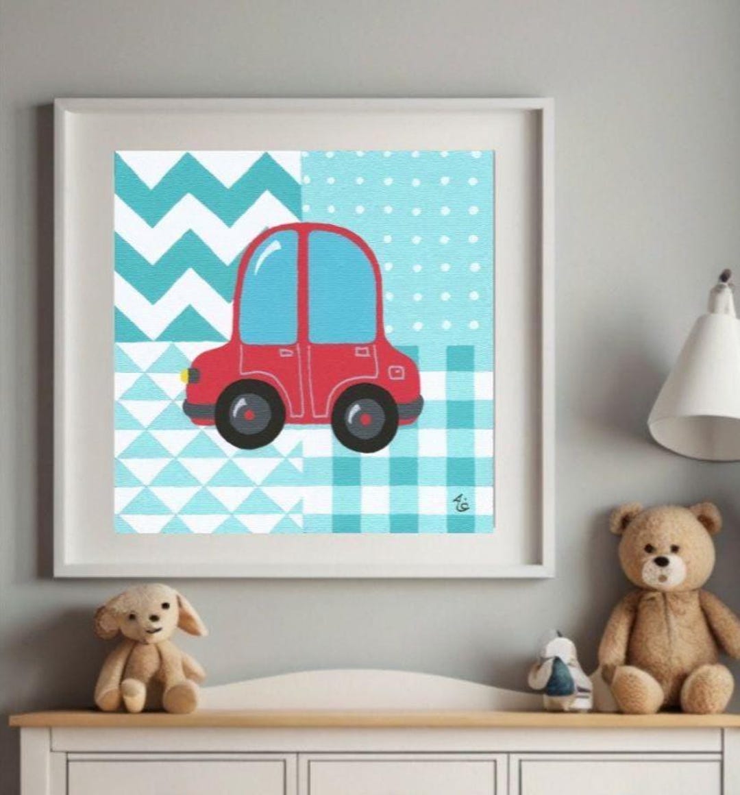 Colorful Car Nursery Print: Transport Theme Wall Art - Etsy