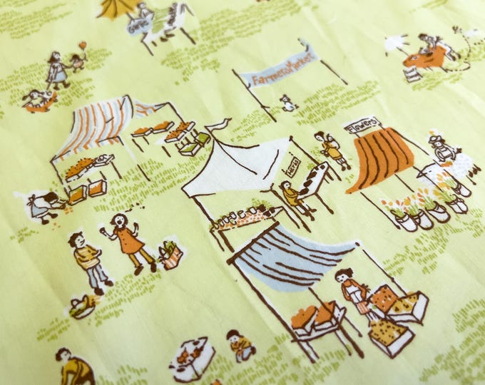 RARE Discontinued OOP Heather Ross Munki Munki Farmer's Market Cotton ...
