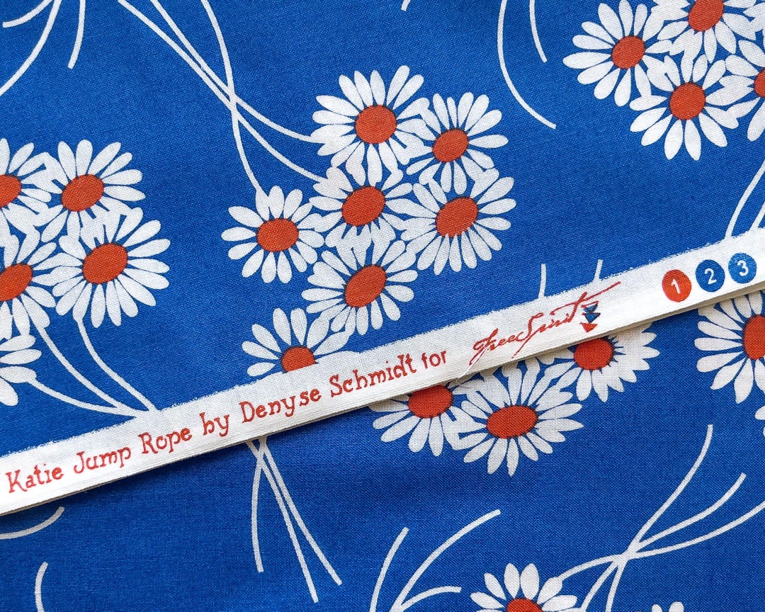 Original Katie Jump Rope Daisies Quilt Fabric — KJR Collection by ...