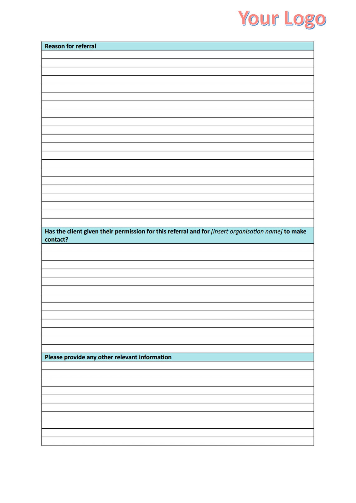 Customisable NDIS Client Referral Form - Etsy